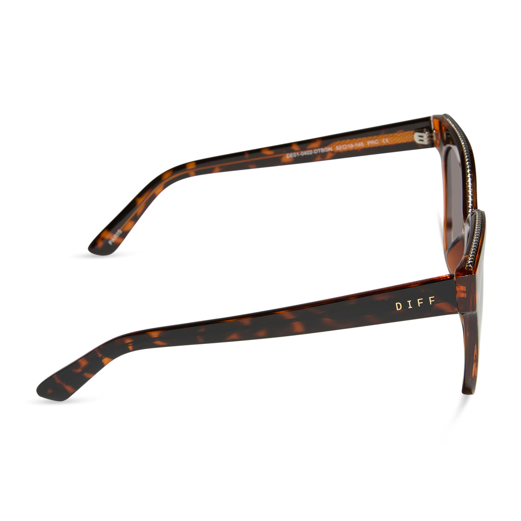 Paris Square Sunglasses | Dark Tortoise & Brown Gradient | DIFF Eyewear
