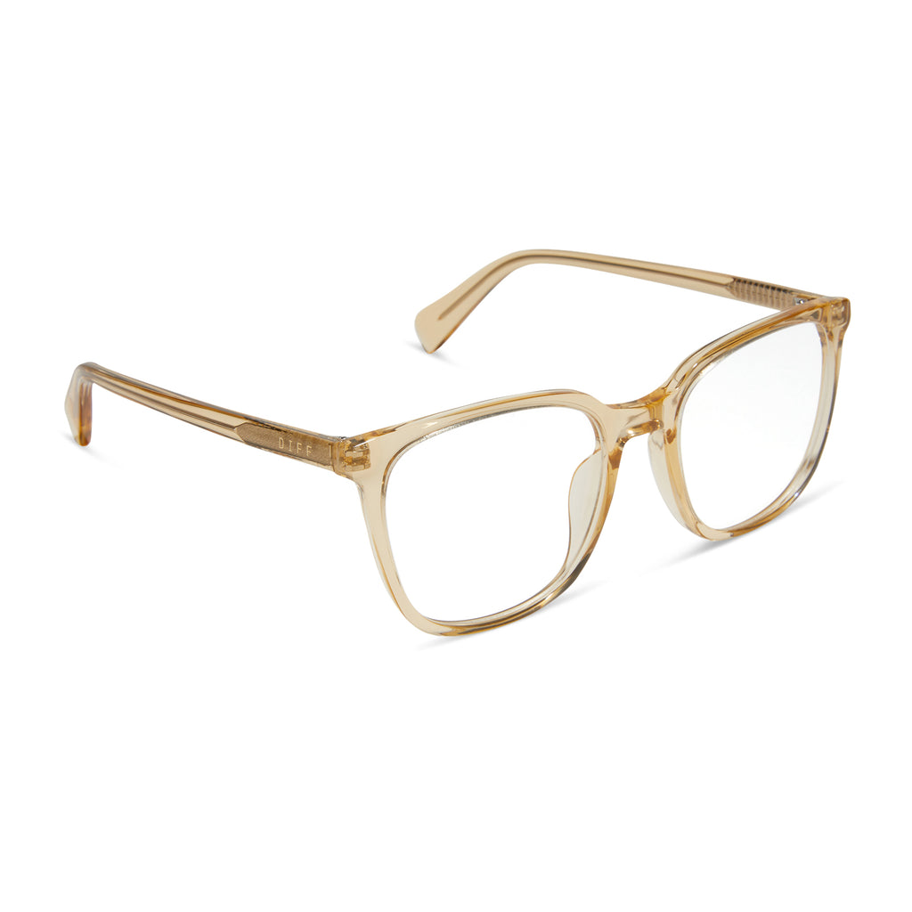 Parker Round Sunglasses | Honey Crystal & Clear | DIFF Eyewear