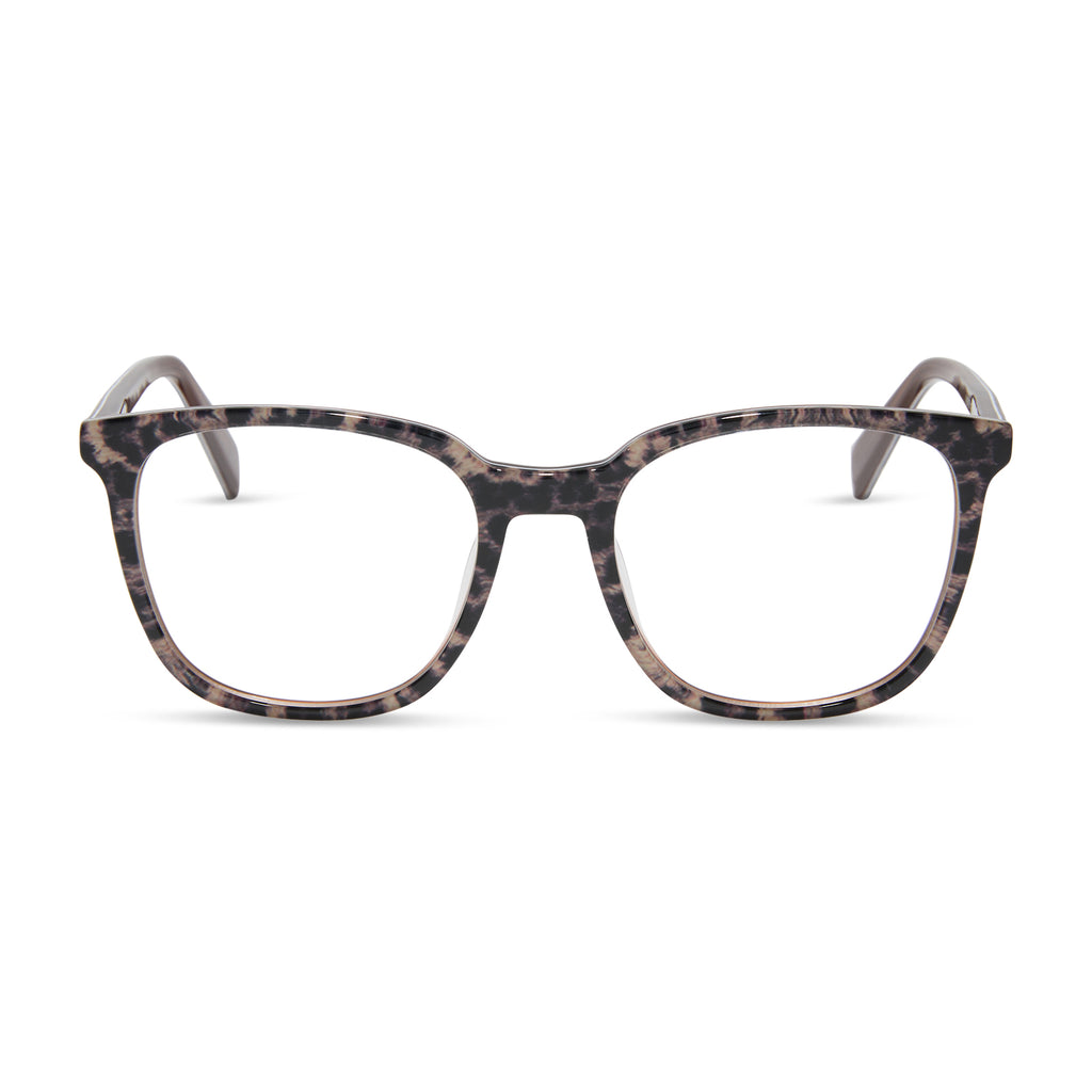 Parker Square Prescription Glasses Leopard Tortoise Diff Eyewear