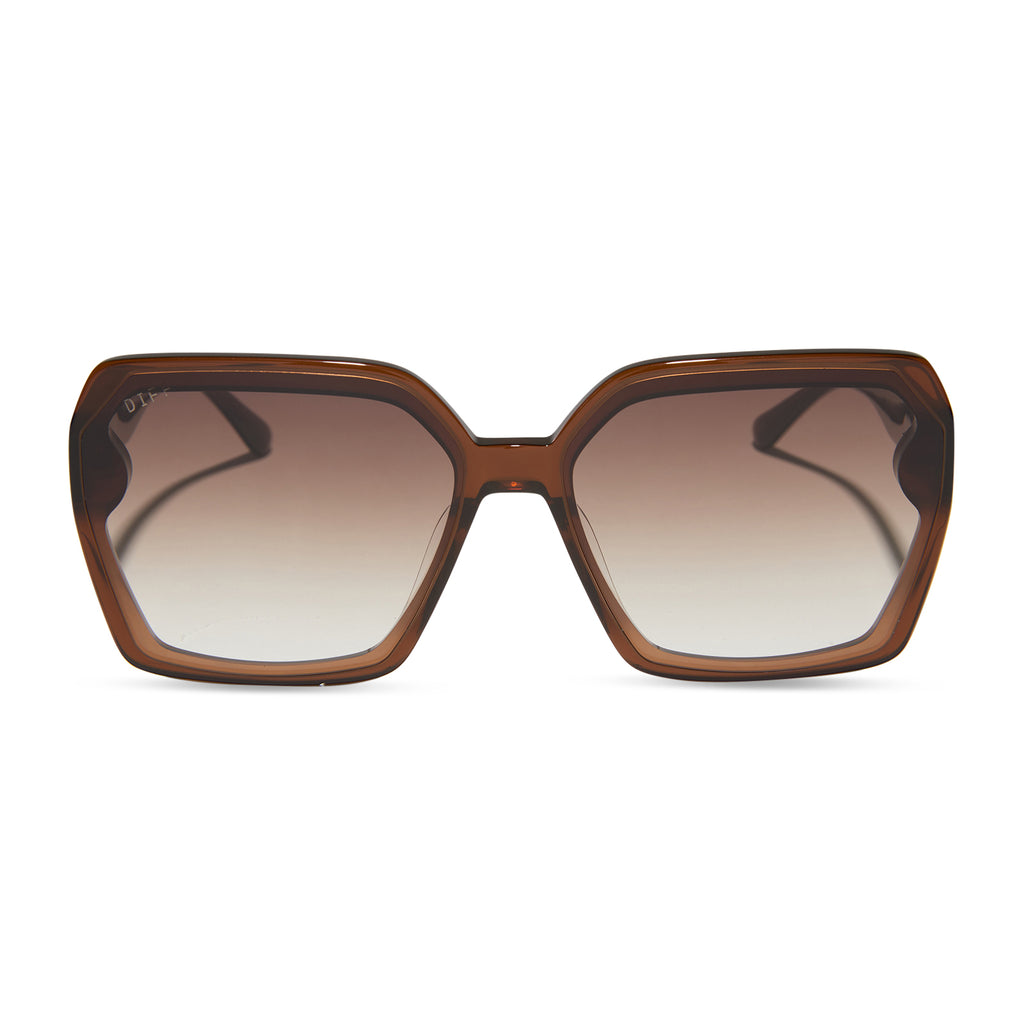 Presley Square Sunglasses | Whiskey & Brown Gradient | DIFF Eyewear