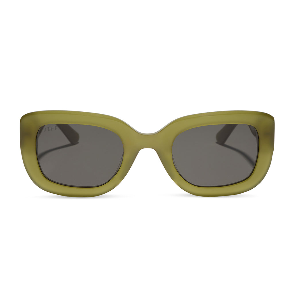 Romy Square Sunglasses | Sweet Pea & Grey | DIFF Eyewear