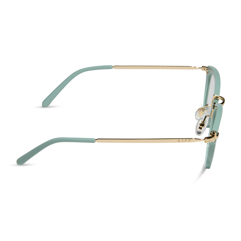 Rue Square Glasses | Steel Teal | Diff Eyewear