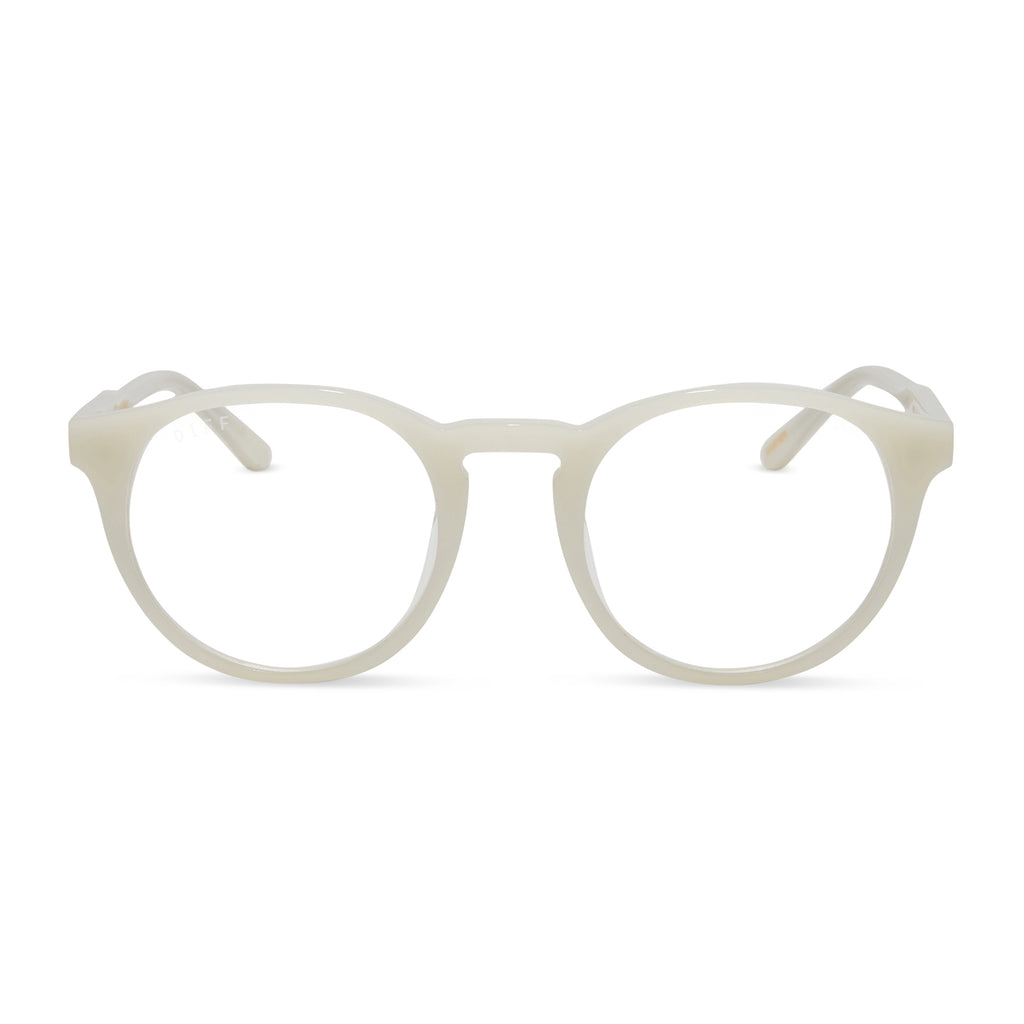 Sawyer Round Sunglasses | Meringue & Clear | DIFF Eyewear