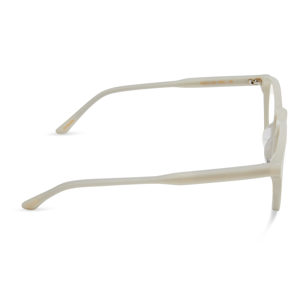 Sawyer Round Sunglasses | Meringue & Clear | DIFF Eyewear