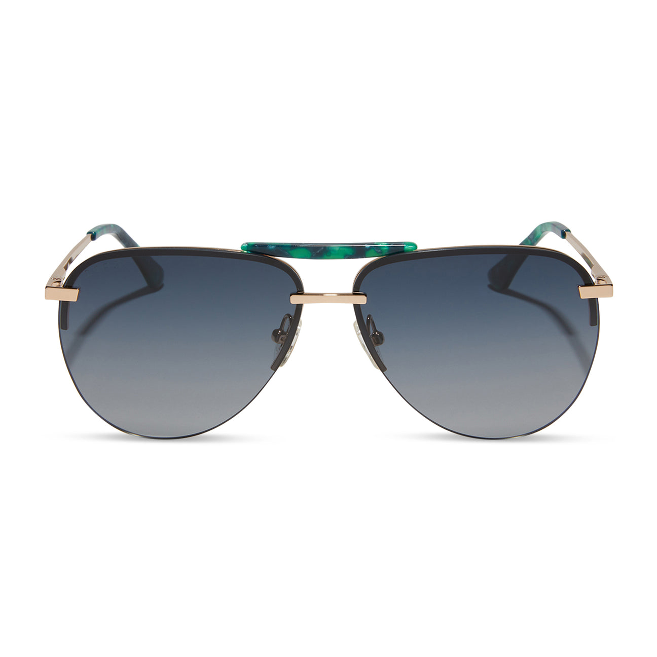 Tahoe Aviator Sunglasses Gold And Grey Gradient Polarized Diff Eyewear