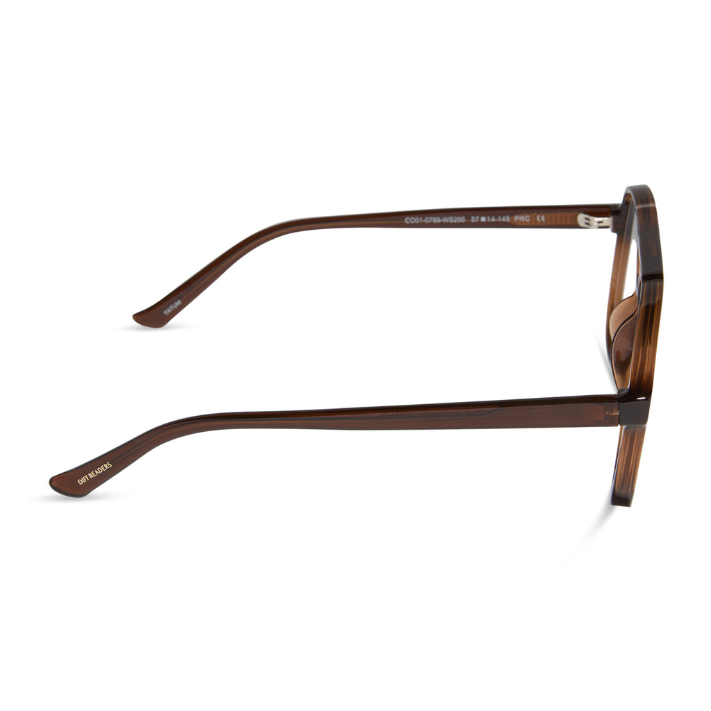 Tatum Aviator Readers | Whiskey Crystal | DIFF Eyewear