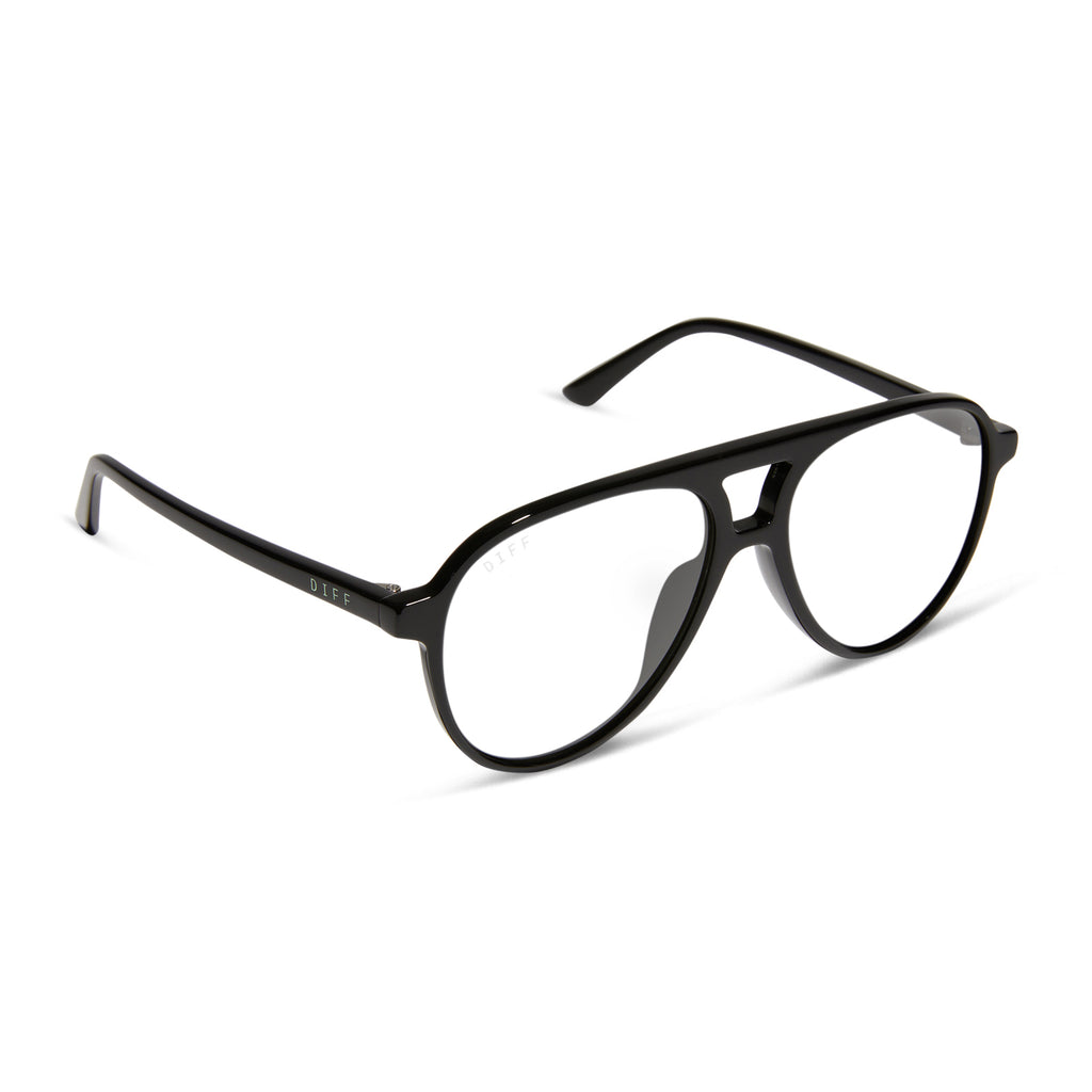Tosca II Aviator Blue Light Glasses | Black | DIFF Eyewear