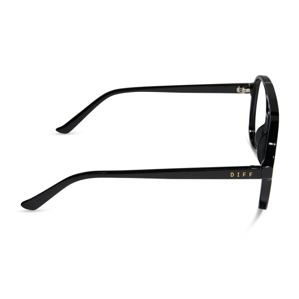 Tristan Aviator Glasses | Black | DIFF Eyewear
