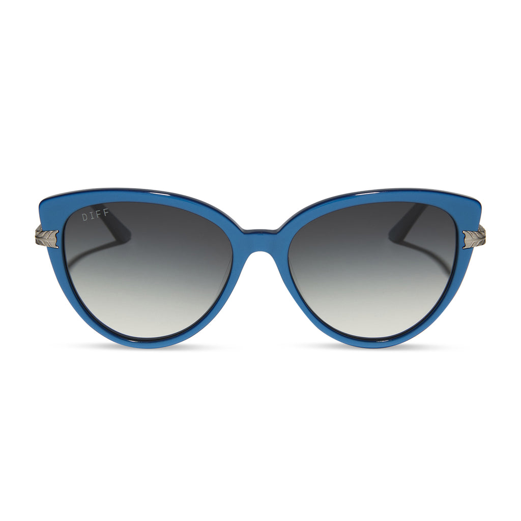 Wednesday Cat Eye Sunglasses | Blue & Grey Gradient | DIFF Eyewear