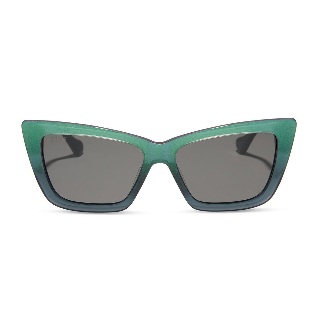Wicked Elphaba Sunglasses |Green to Black Gradient & Grey | DIFF Eyewear