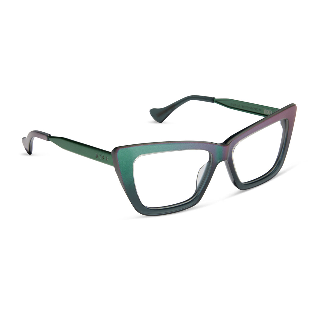 Wicked Elphaba Glasses | Green to Black Gradient | DIFF Eyewear