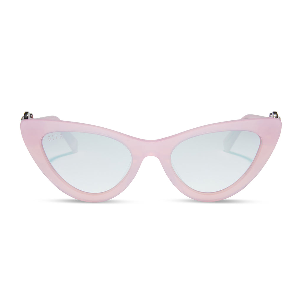 Wicked Glinda Upland Sunglasses | Pink & Silver Flash | DIFF Eyewear