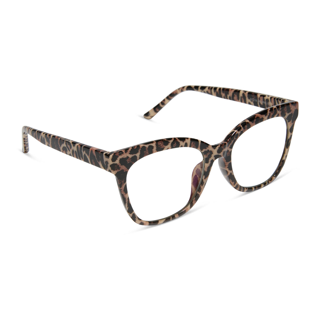 Willa Square Readers | Leopard Tortoise | DIFF Eyewear