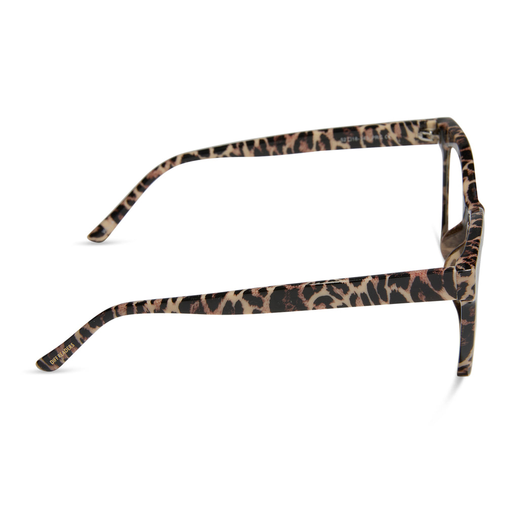 Willa Square Readers | Leopard Tortoise | DIFF Eyewear