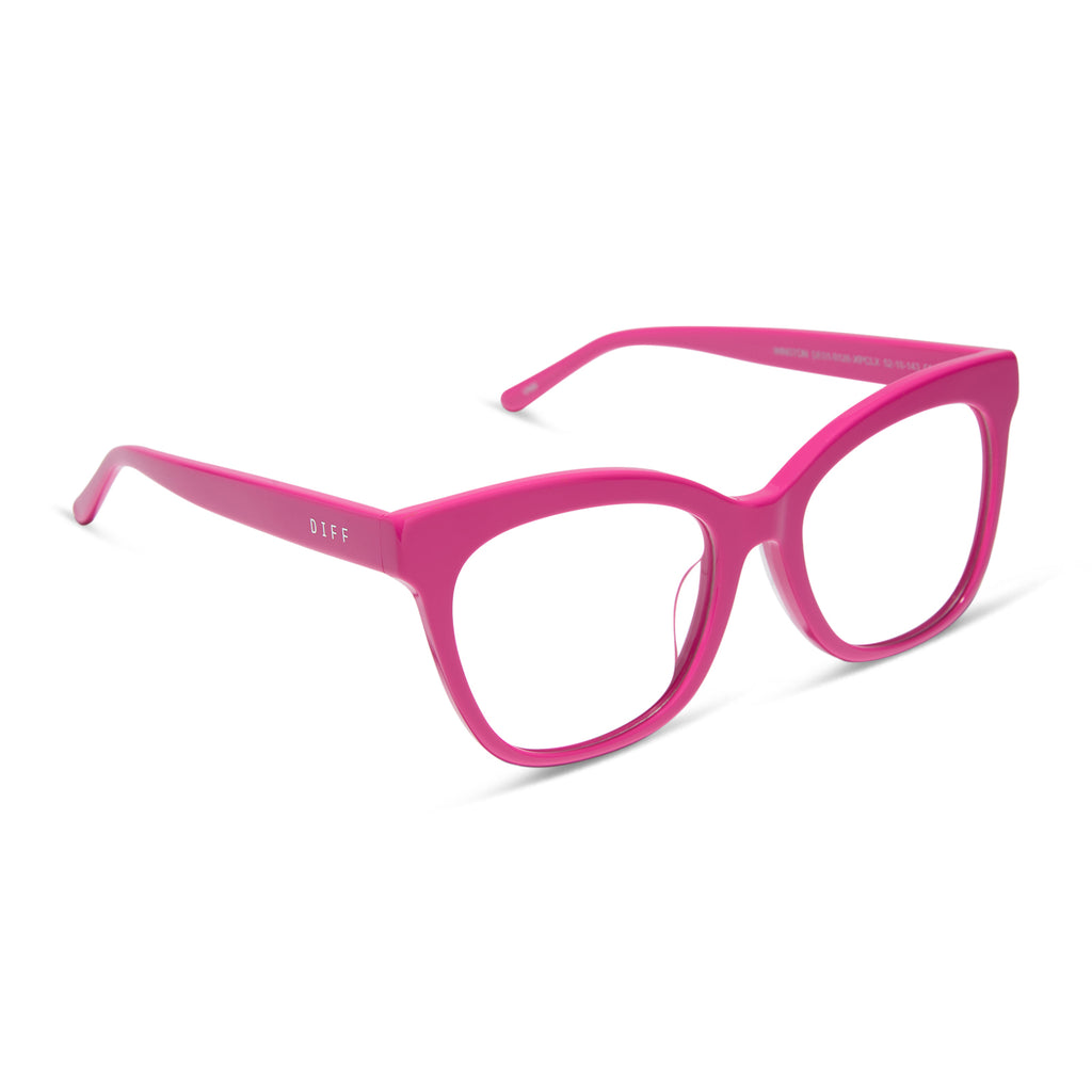 Winston Square Glasses | Bright Pink | DIFF Eyewear