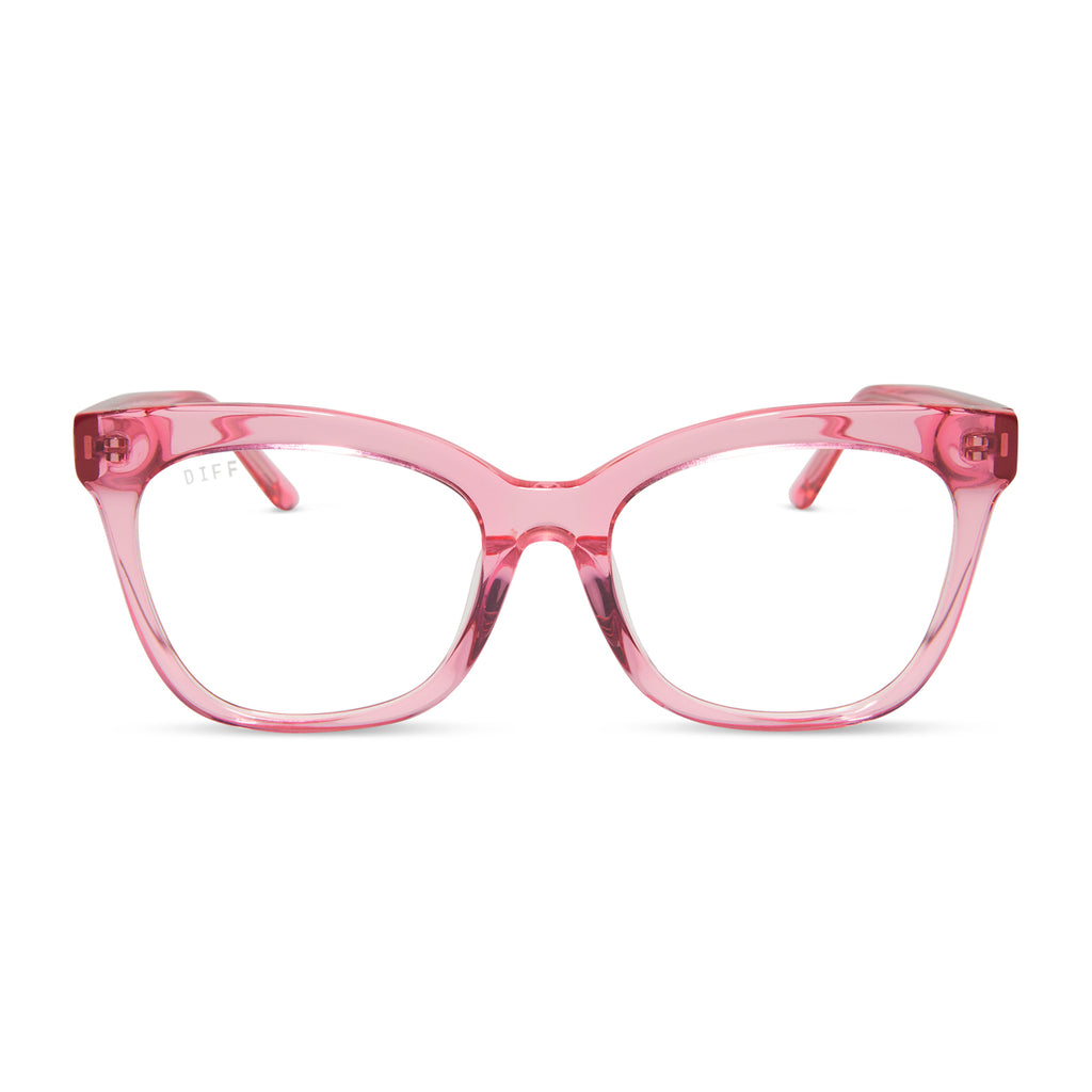 Winston Cat Eye Glasses | Candy Pink Crystal | Diff Eyewear