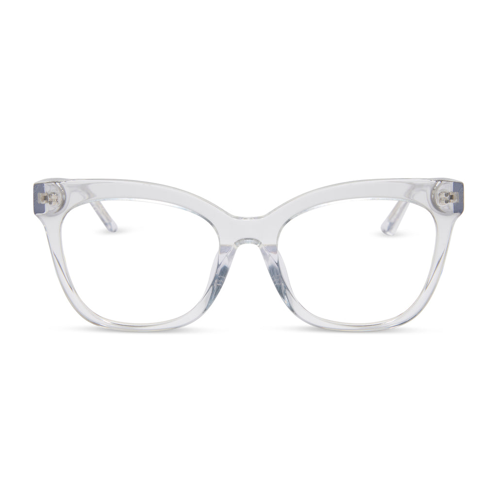 Winston Cat Eye Prescription Glasses | Clear Crystal | DIFF Eyewear