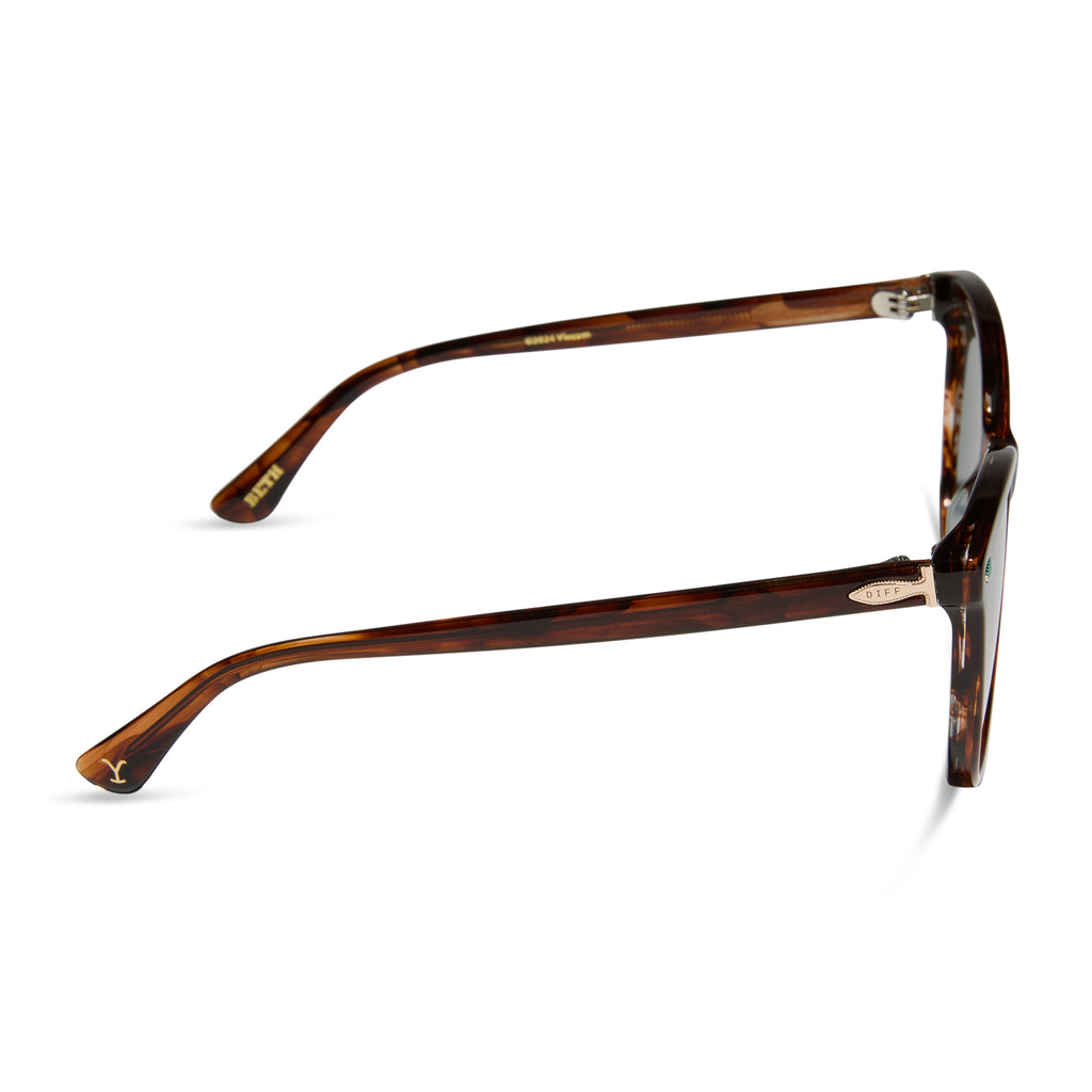 Yellowstone Beth III Sunglasses | Sequoia Tortoise & G15 | DIFF Eyewear