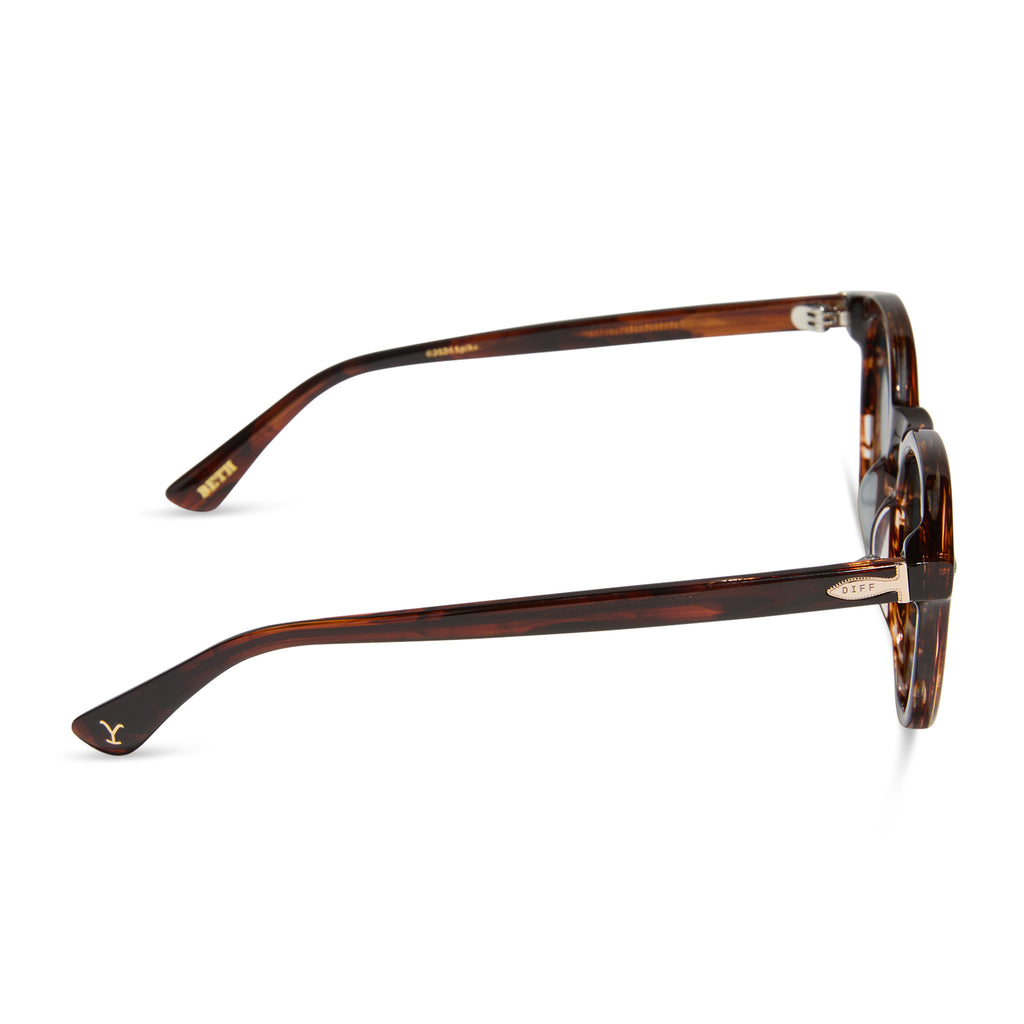 Yellowstone Beth Sunglasses | Sequoia & Blue Green Gradient | DIFF Eyewear