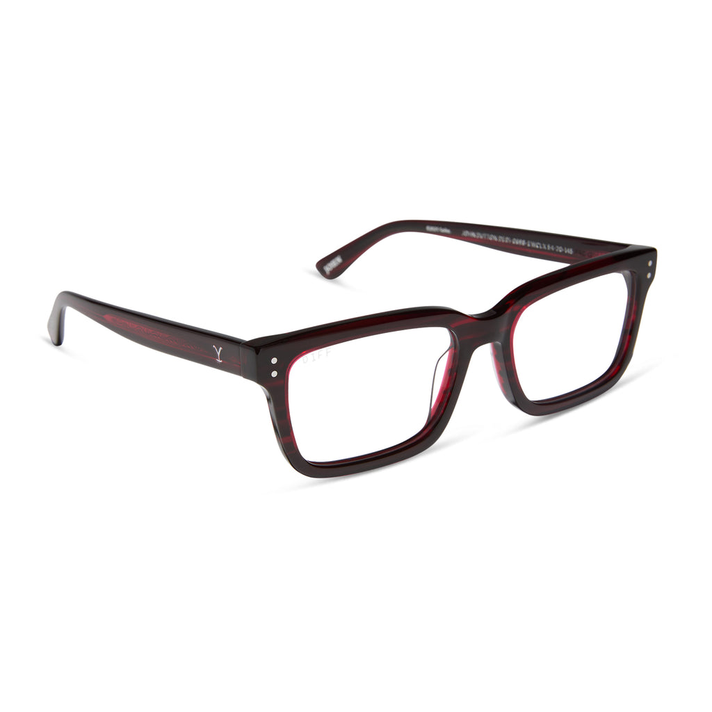 Yellowstone John Dutton Square Glasses | Redwood | DIFF Eyewear