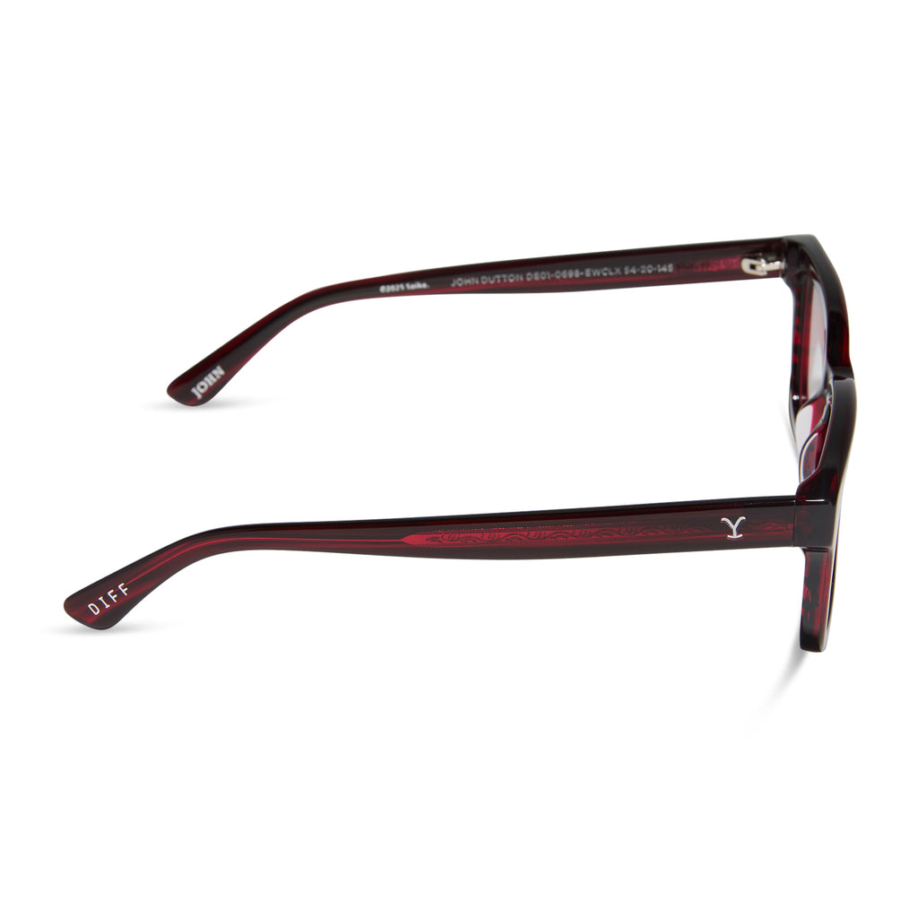Yellowstone John Dutton Square Glasses | Redwood | DIFF Eyewear