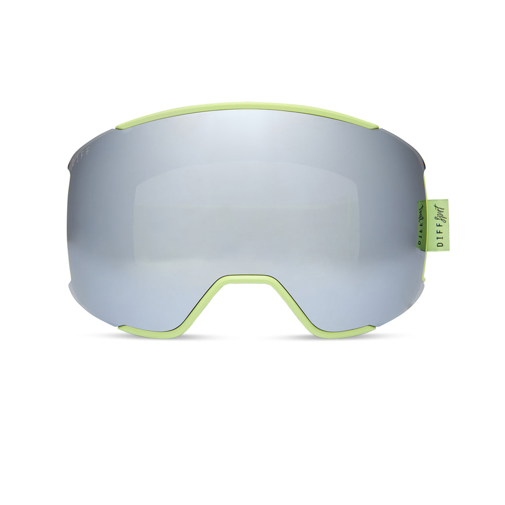 Alpine Goggles | Lime Green & Silver Mirror | DIFF Sport – DIFF Eyewear