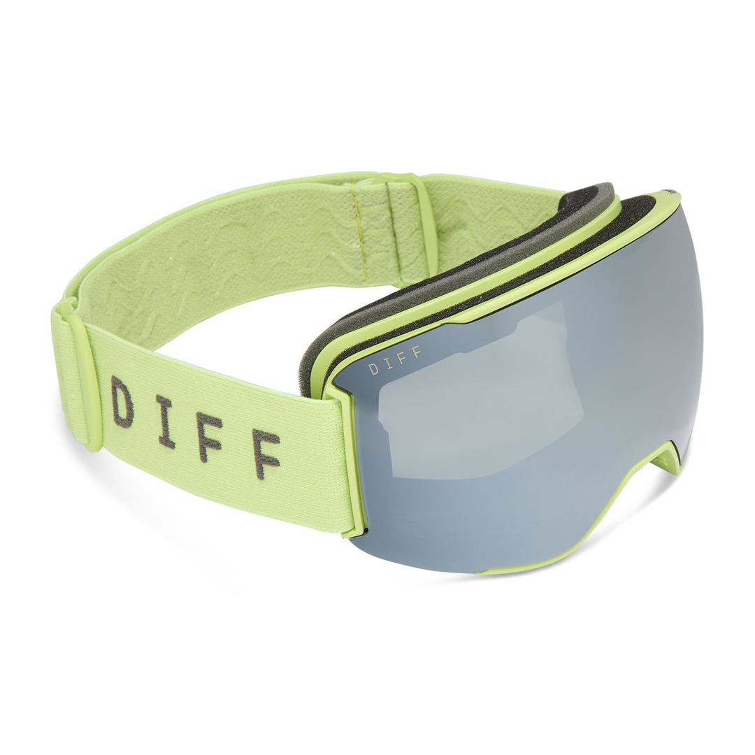 Alpine Goggles | Lime Green & Silver Mirror | DIFF Sport – DIFF Eyewear