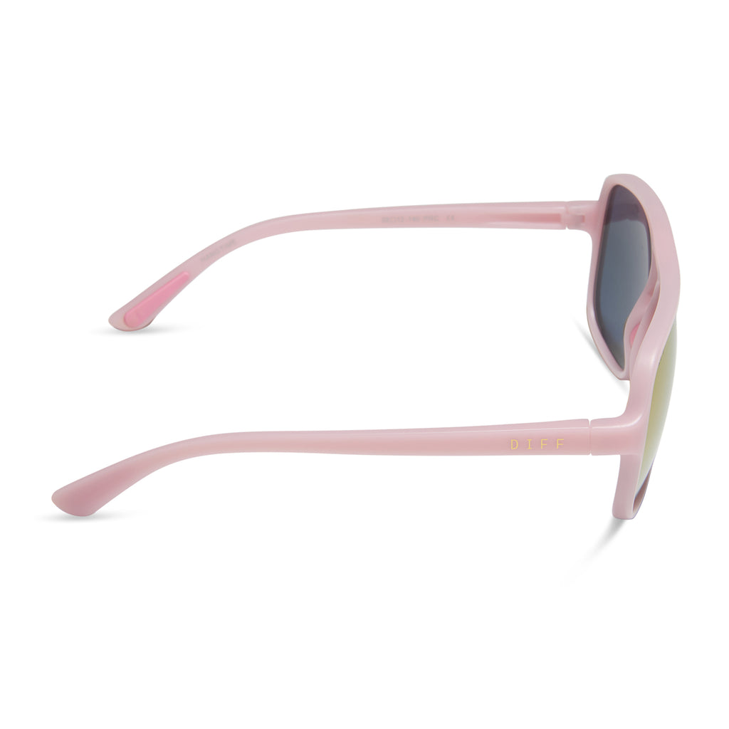 Hangtime Aviator Sunglasses | Pink & Pink Rush Mirror | DIFF Eyewear