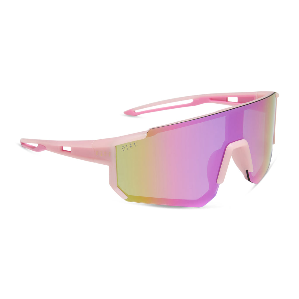 Heat Shield Sunglasses | Baby Pink & Pink Rush Mirror | DIFF Eyewear