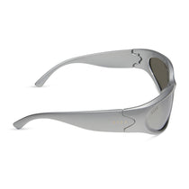 Side Out Wrap Sunglasses | Silver & Silver Mirror Polarized | DIFF ...