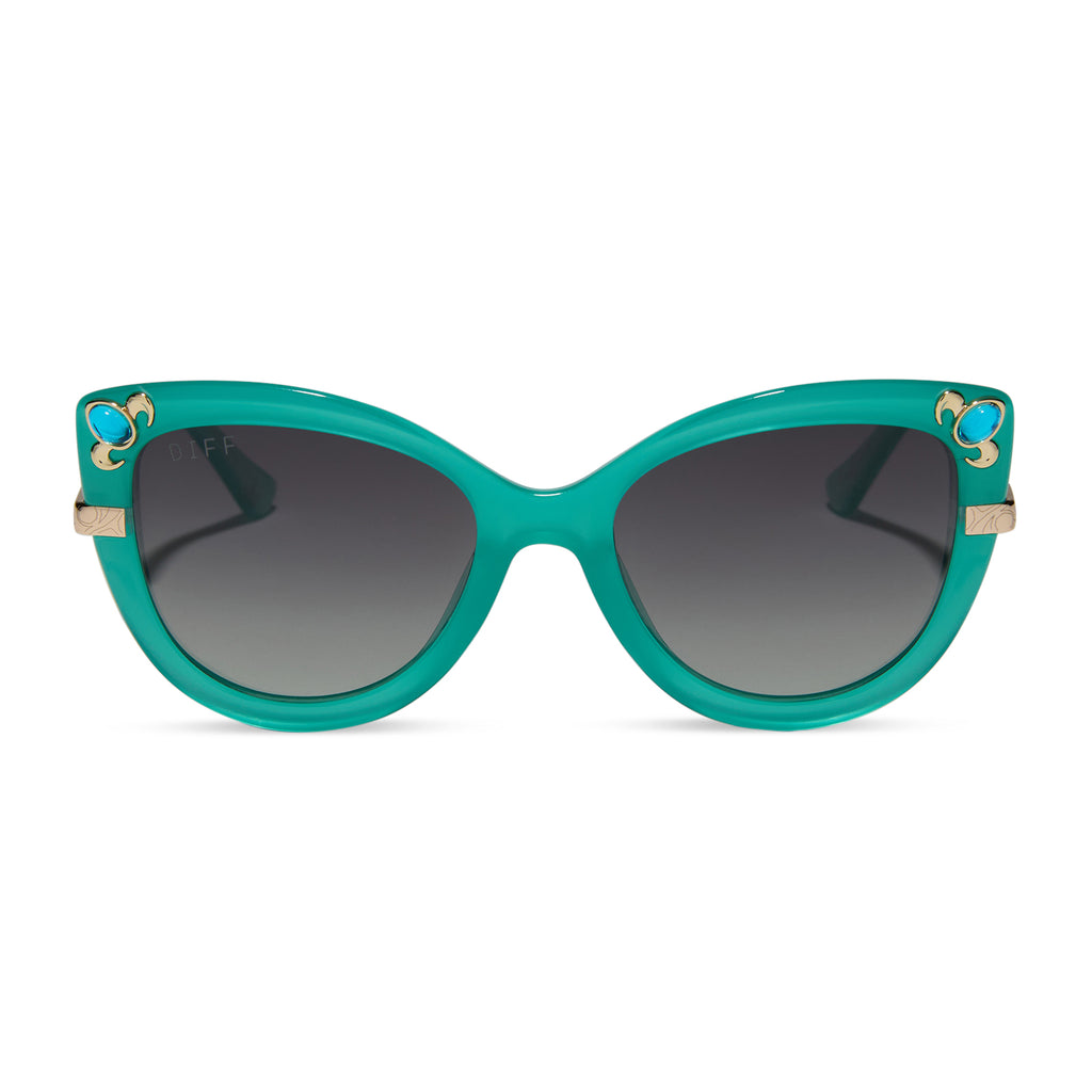 Disney Princess Jasmine Sunglasses | Teal & Grey Gradient | DIFF Eyewear