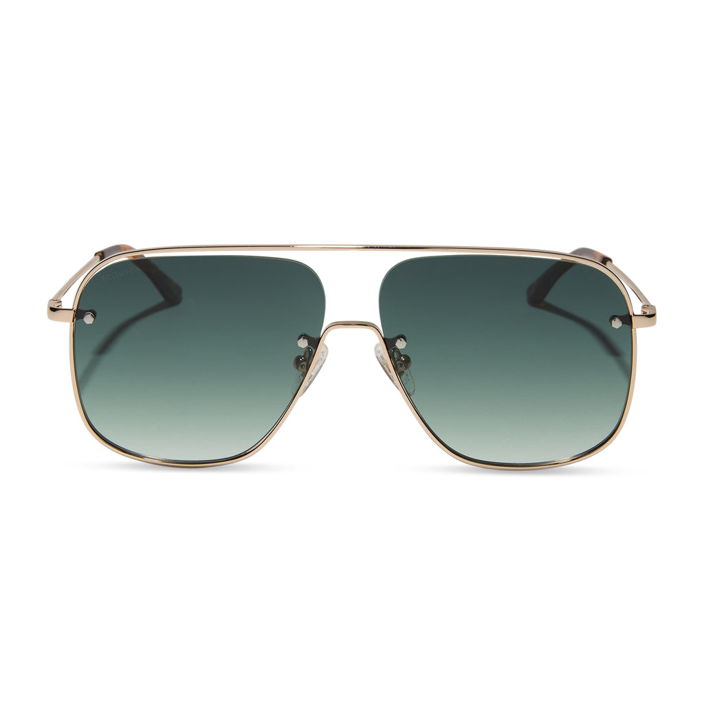 Iconica Navigator Sunglasses | Gold With Rich Tortoise Temple Tips ...