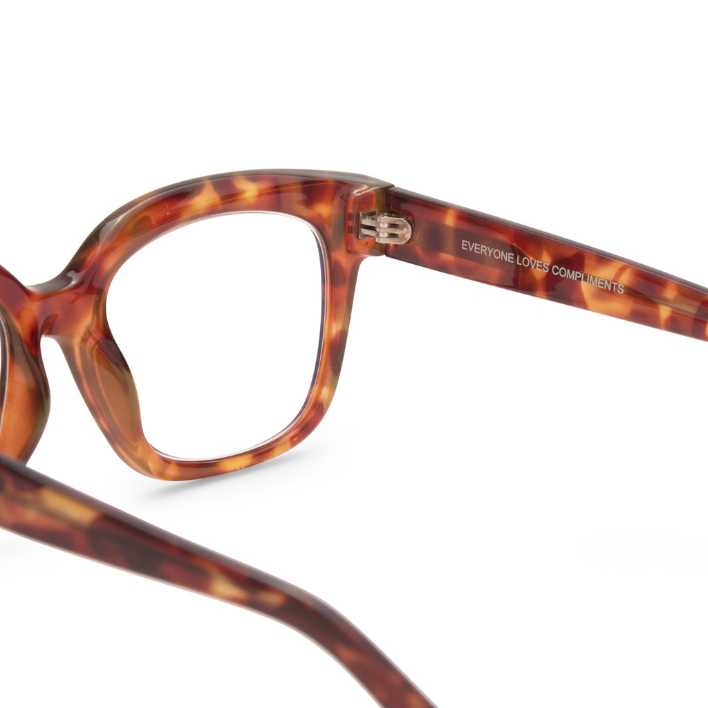 AVA - AMBER TORTOISE + BLUE LIGHT READERS | DIFF Eyewear