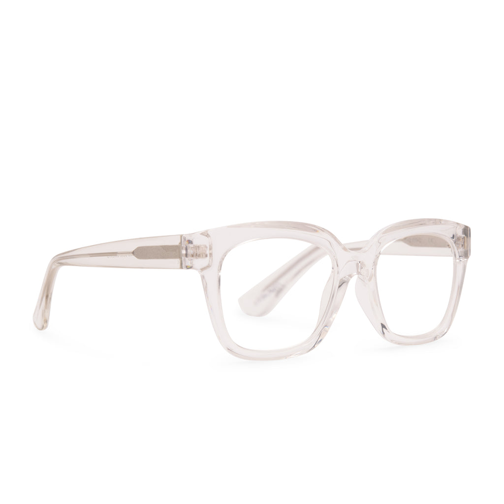 AVA CLEAR CRYSTAL + BLUE LIGHT READERS | DIFF Eyewear