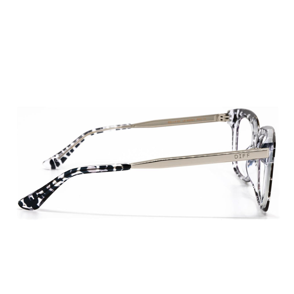 Bella XS Square Glasses | Clear Leopard | Diff Eyewear