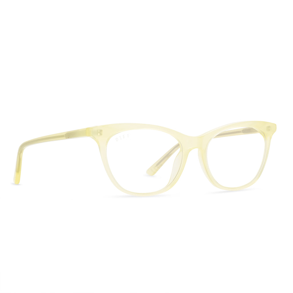 Jade Cat Eye Glasses | Buttercream | Diff Eyewear