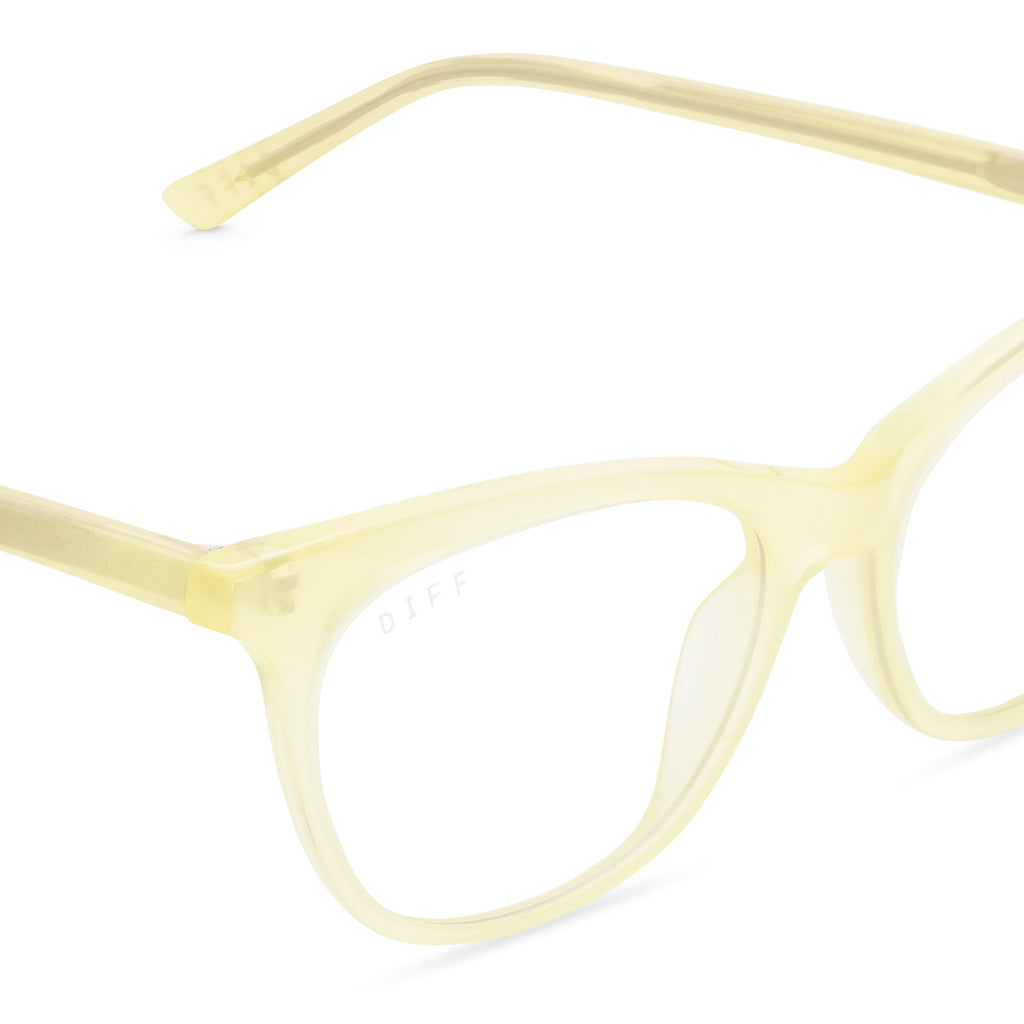 Jade Cat Eye Glasses | Buttercream | Diff Eyewear