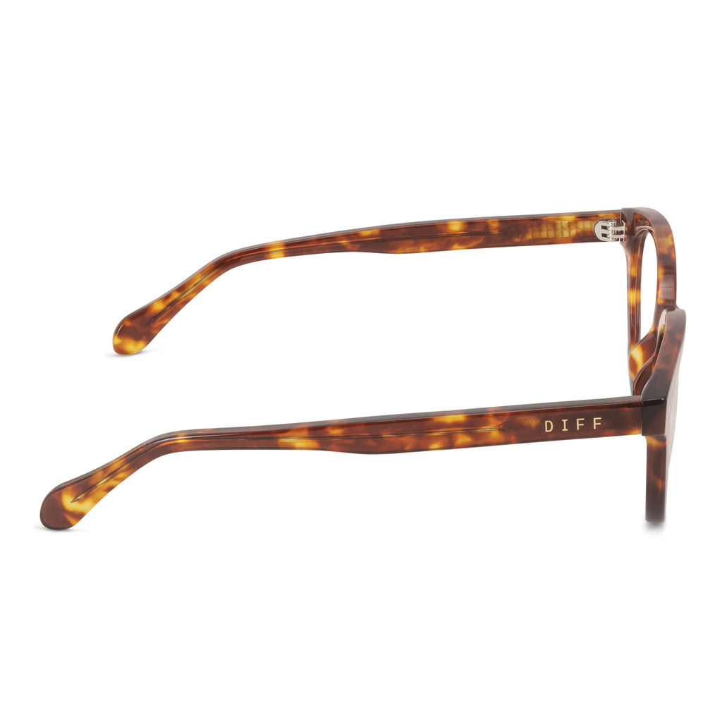 Carly Round Glasses | Amber Tortoise | Diff Eyewear