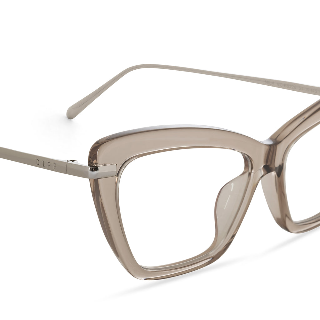 Mila Cat Eye Glasses | Vintage Crystal & Blue Light Technology | DIFF ...