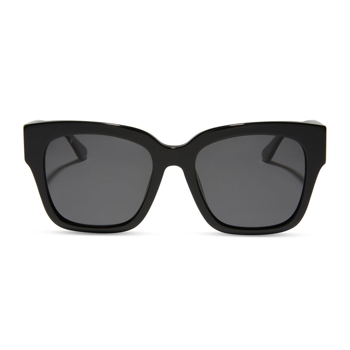 Bella Ii Square Sunglasses Black And Grey Polarized Lenses Diff Eyewear