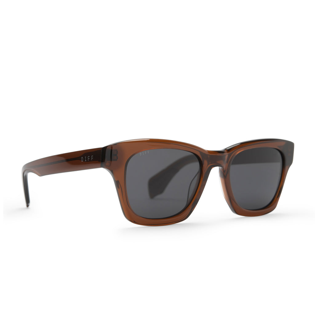 Dean Square Sunglasses | Whiskey & Grey Polarized | DIFF Eyewear