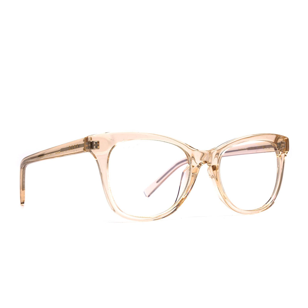 Carina Cat Eye Glasses | Blush Crystal | Diff Eyewear