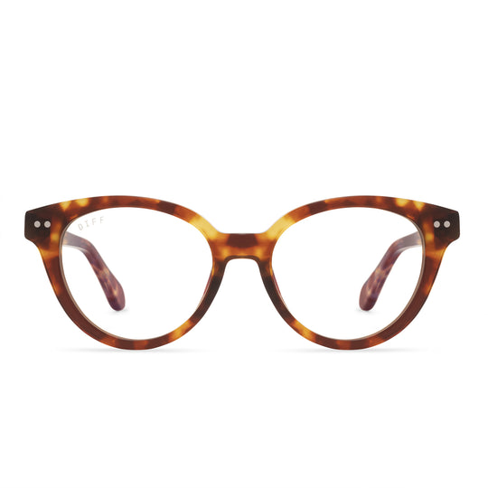 Carly Round Prescription Glasses | Amber Tortoise | Diff Eyewear