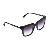 Hailey Square Sunglasses | Matte Black & Grey Gradient Sharp | DIFF Eyewear