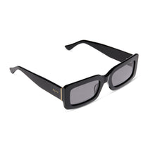 Indy Rectangle Sunglasses | Black & Grey | DIFF Eyewear