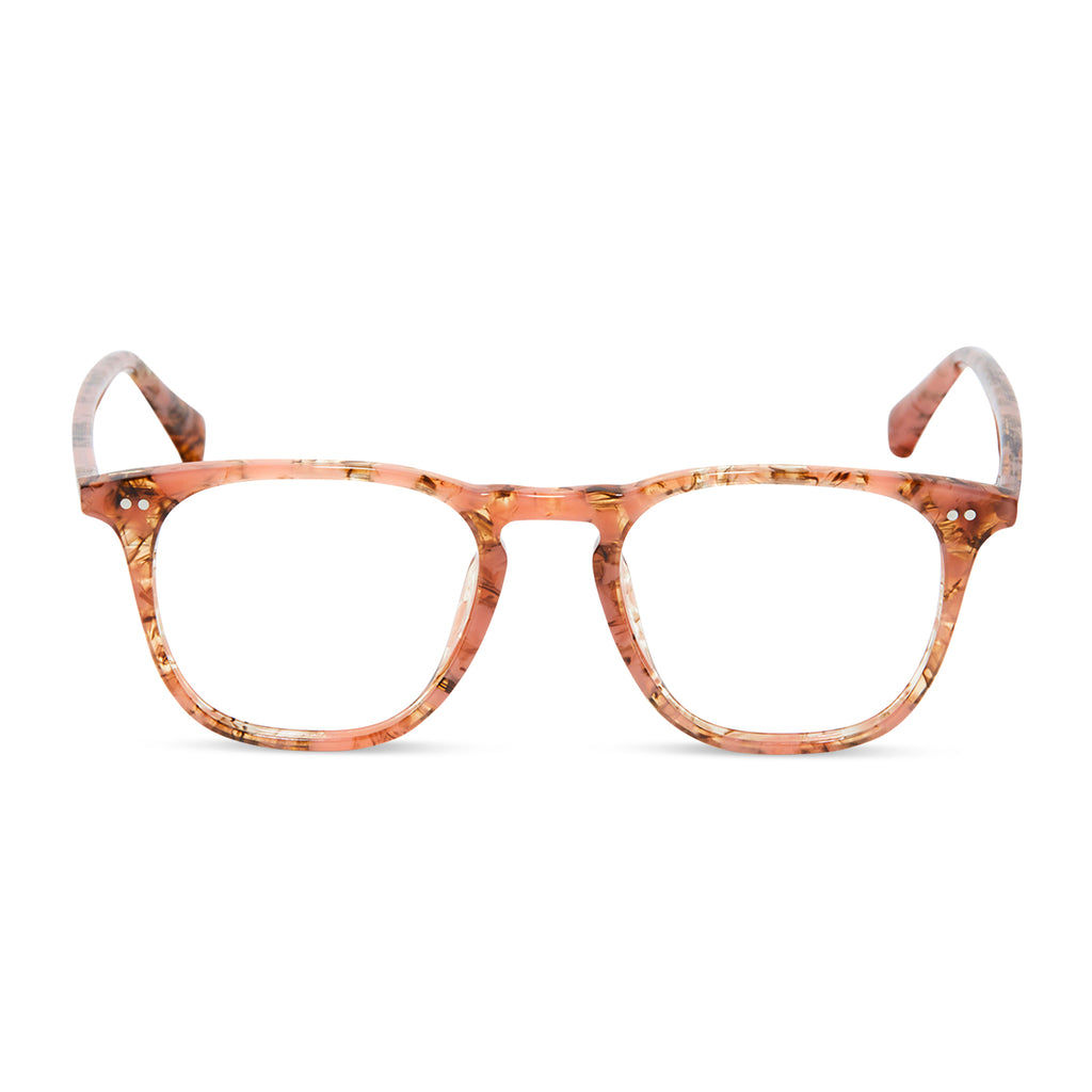 Maxwell Square Glasses | Beige Coral Tort & Clear | DIFF Eyewear