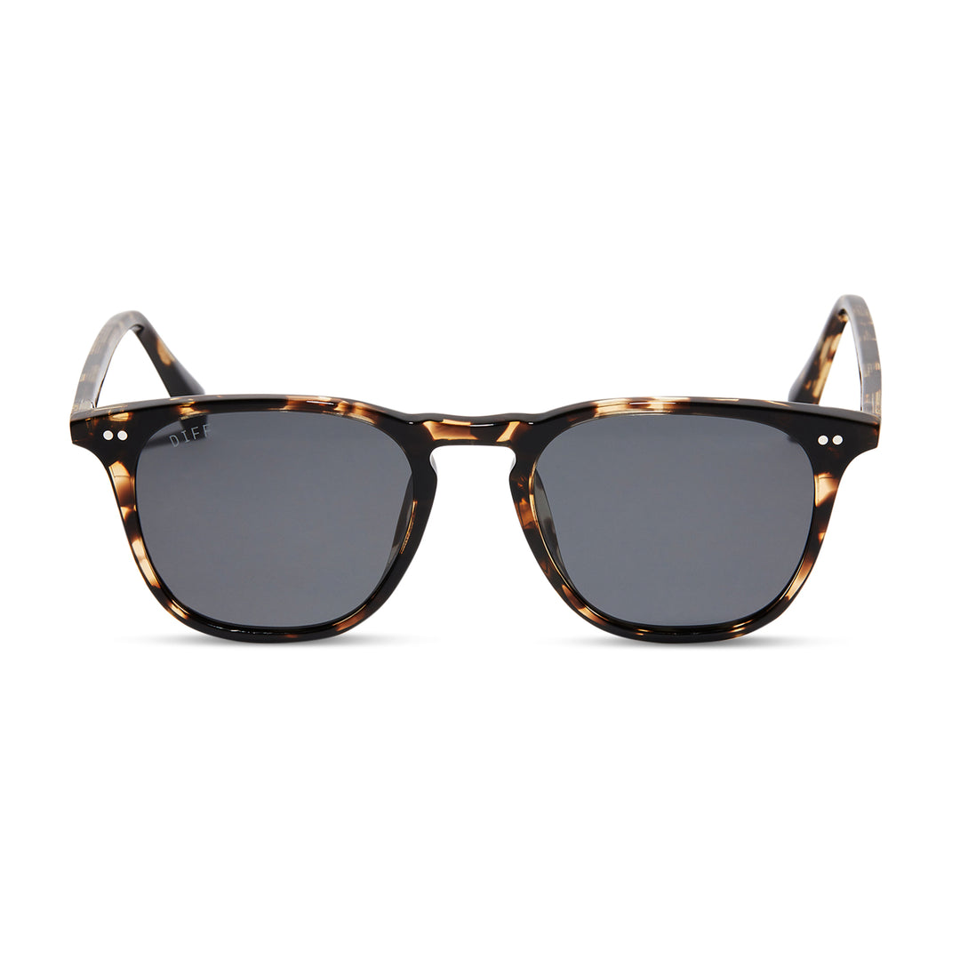 Maxwell Square Sunglasses | Espresso Tortoise & Grey | DIFF Eyewear
