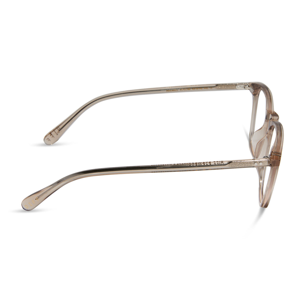Maxwell Square Glasses | Vintage Crystal | Diff Eyewear