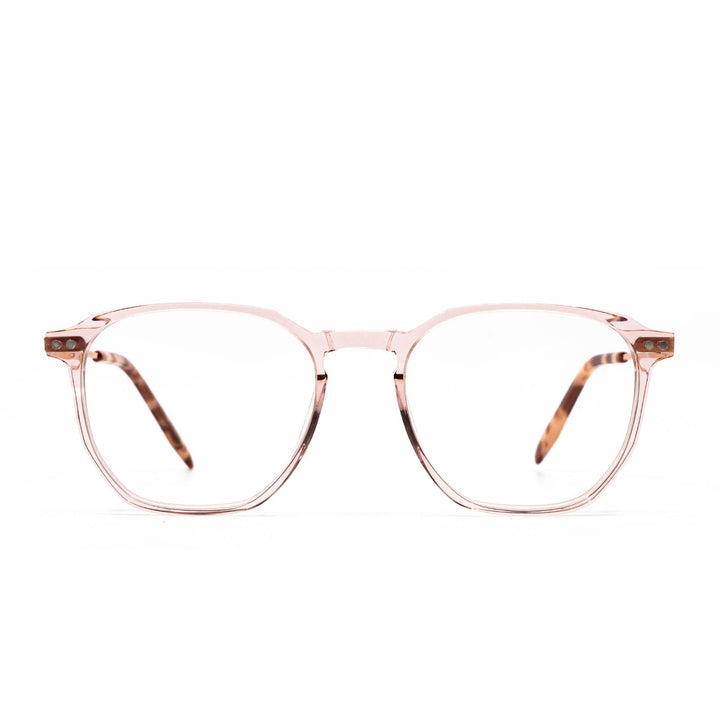 NOEL - ROSE CRYSTAL + CLEAR GLASSES – DIFF Eyewear