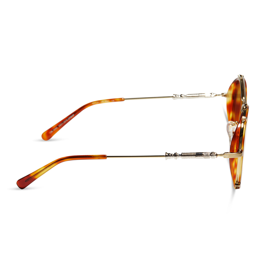 Obi Wan Round Sunglasses Desert Tortoise And Brown Polarized Diff Eyewear